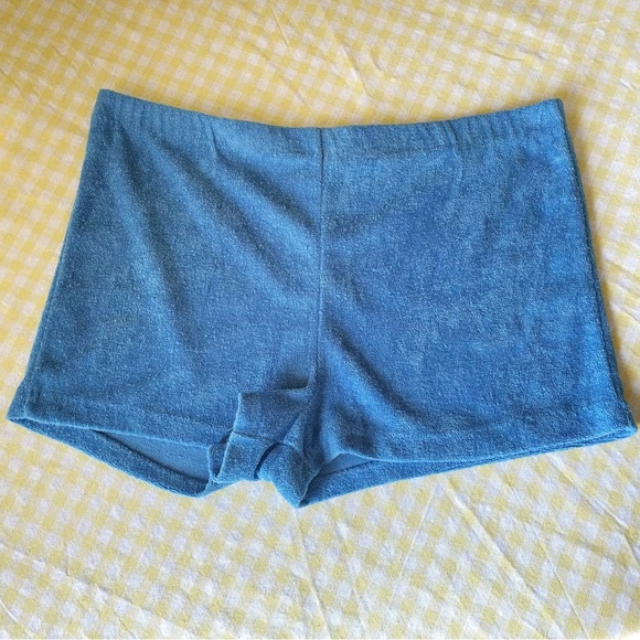 Vintage | Swim | Vintage Blue Terry Cloth Cover Up Shorts | Poshmark